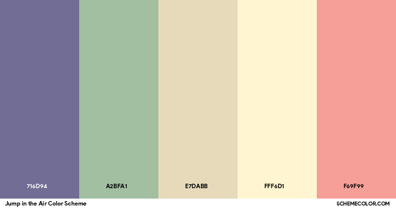 Jump in the Air Color Scheme - Palettes - SchemeColor.com