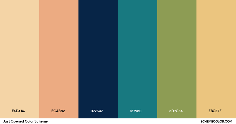 Just Opened Color Scheme - Palettes - SchemeColor.com