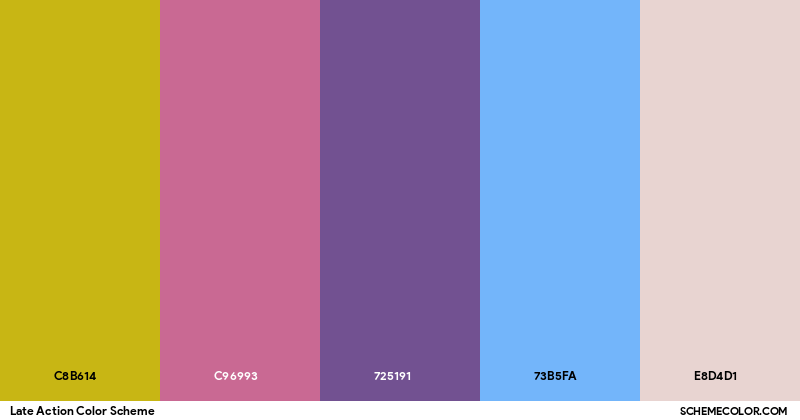Late Action Color Scheme - Palettes - SchemeColor.com