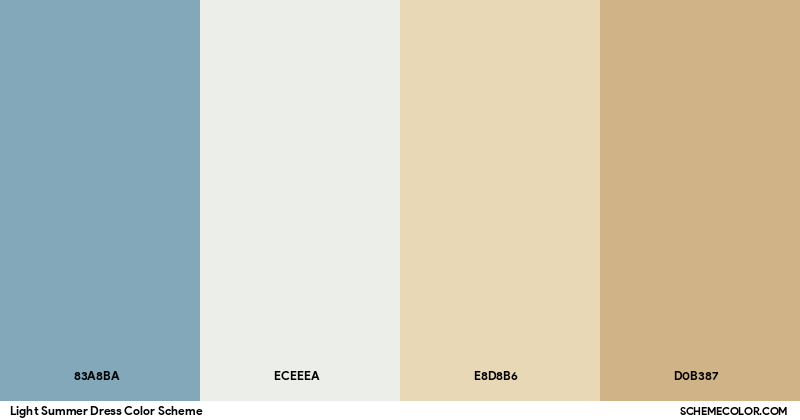 Light Summer Dress Color Scheme - Palettes - SchemeColor.com
