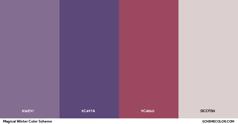 Magical Winter Color Scheme - Palettes - SchemeColor.com