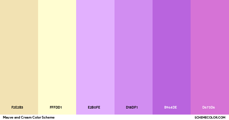 Mauve and Cream Color Scheme - Palettes - SchemeColor.com