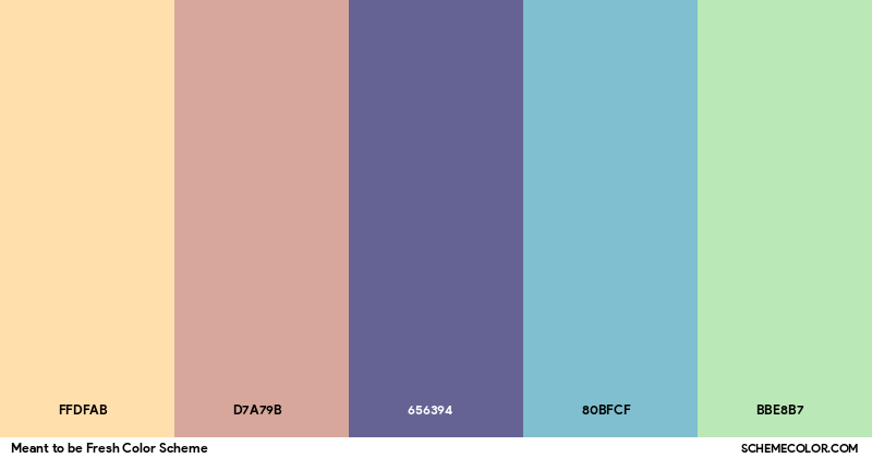 Meant to be Fresh Color Scheme - Palettes - SchemeColor.com