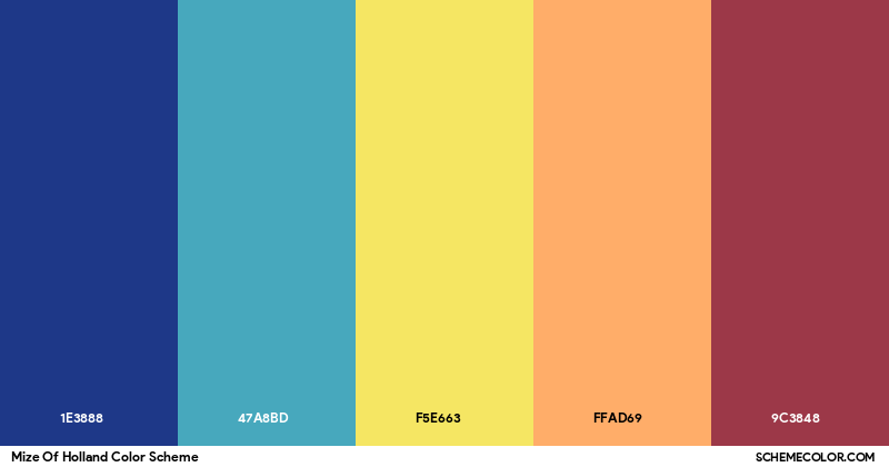 Mize Of Holland Color Scheme - Palettes - SchemeColor.com