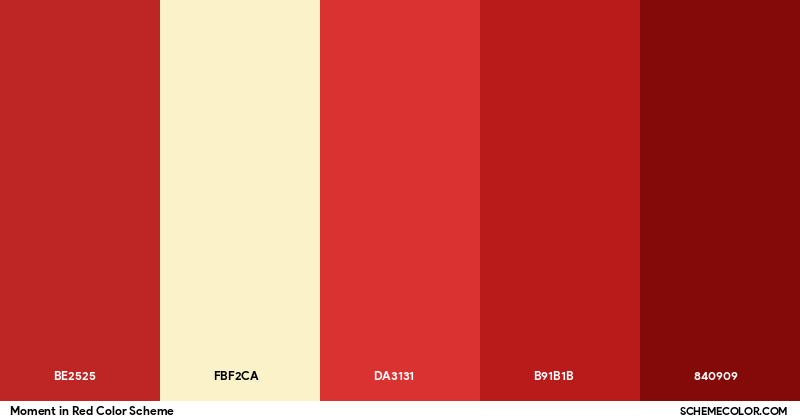 Moment in Red Color Scheme - Palettes - SchemeColor.com