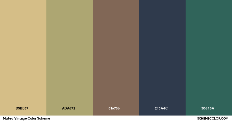 Muted Vintage Color Scheme - Palettes - SchemeColor.com
