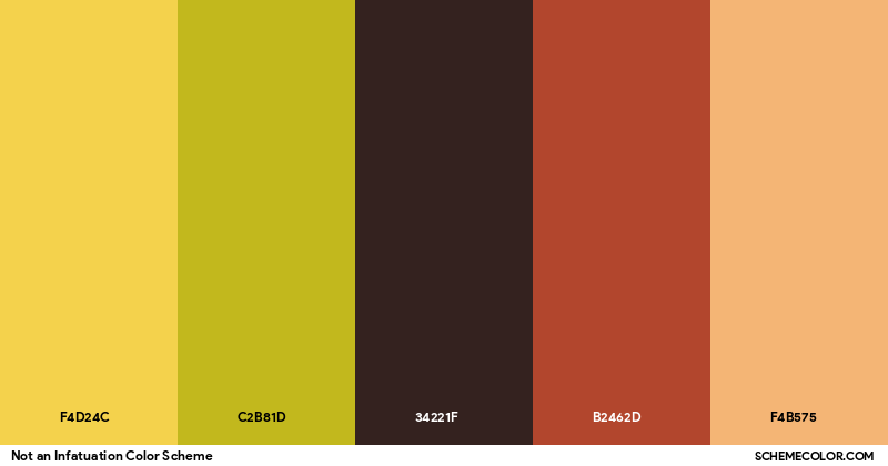 Not an Infatuation Color Scheme - Palettes - SchemeColor.com