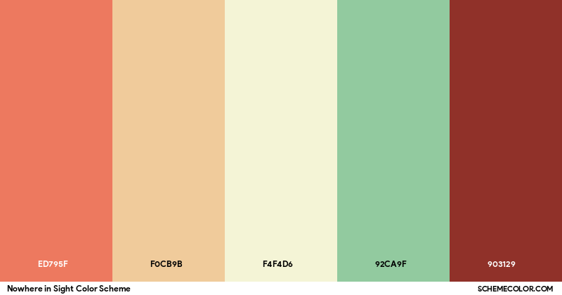 Nowhere in Sight Color Scheme - Palettes - SchemeColor.com
