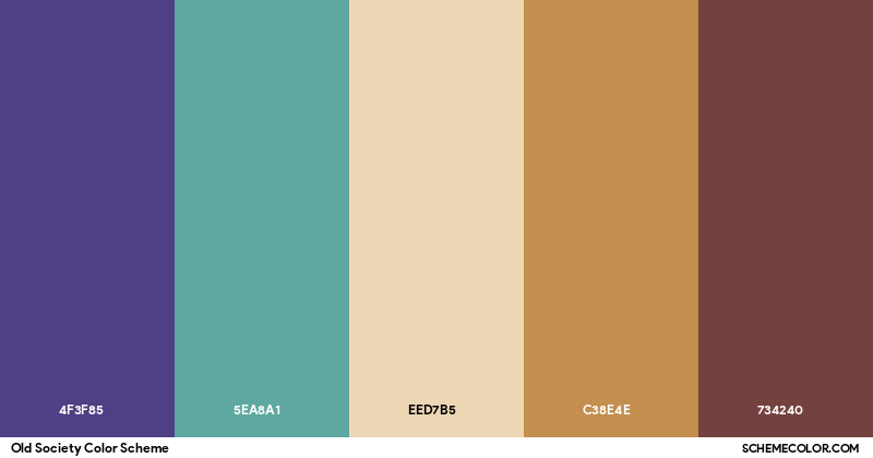 Old Society Color Scheme - Palettes - SchemeColor.com