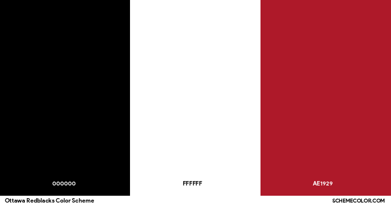 Ottawa Redblacks Colors - Brands and Logos - SchemeColor.com