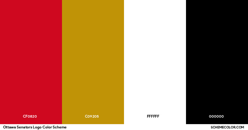 Ottawa Senators Logo Color Scheme - Palettes - SchemeColor.com