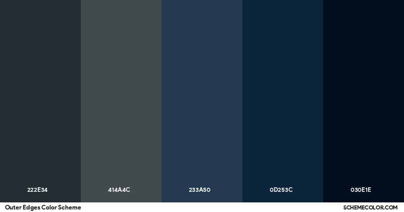 Outer Edges Color Scheme - Palettes - SchemeColor.com