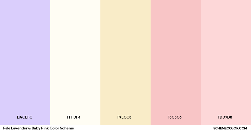 Pale Lavender & Baby Pink Color Scheme - Palettes - SchemeColor.com