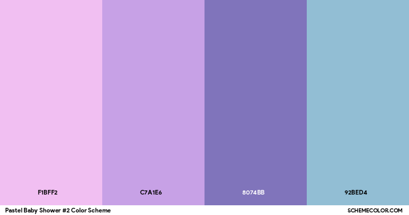 Pastel Baby Shower #2 Color Scheme - Palettes - SchemeColor.com