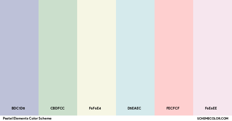 Pastel Elements Color Scheme - Palettes - SchemeColor.com