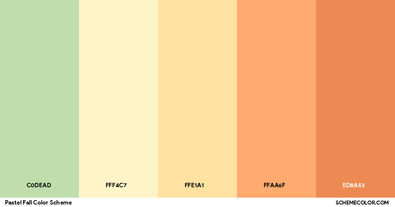 Pastel Fall Color Scheme - Palettes - SchemeColor.com