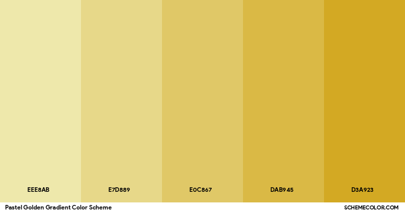 Pastel Golden Gradient Color Scheme - Palettes - SchemeColor.com