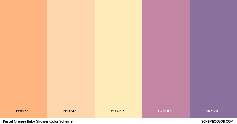 Pastel Orange Baby Shower Color Scheme - Palettes - SchemeColor.com