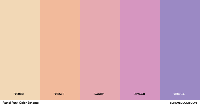 Pastel Punk Color Scheme - Palettes - SchemeColor.com