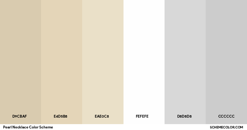 Pearl Necklace Color Scheme - Palettes - SchemeColor.com