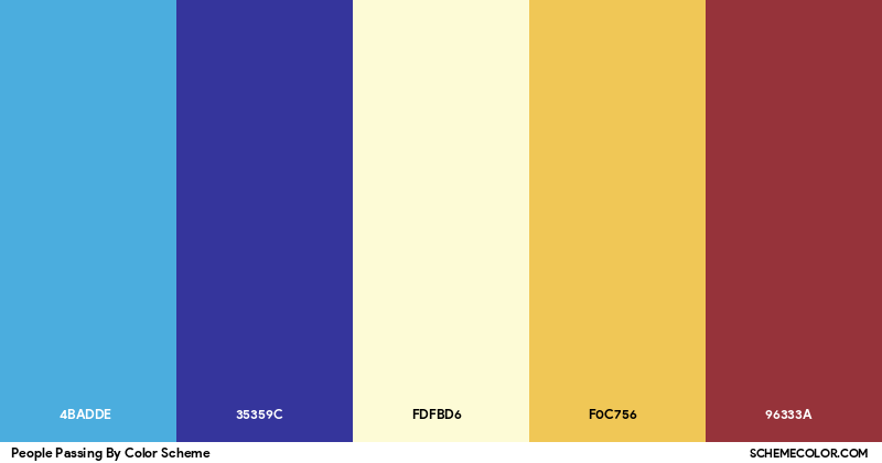 People Passing By Color Scheme - Palettes - SchemeColor.com