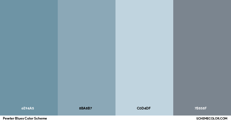 Pewter Blues Color Scheme - Palettes - SchemeColor.com