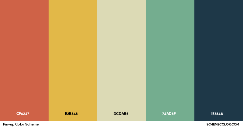 Pin-up Color Scheme - Palettes - SchemeColor.com