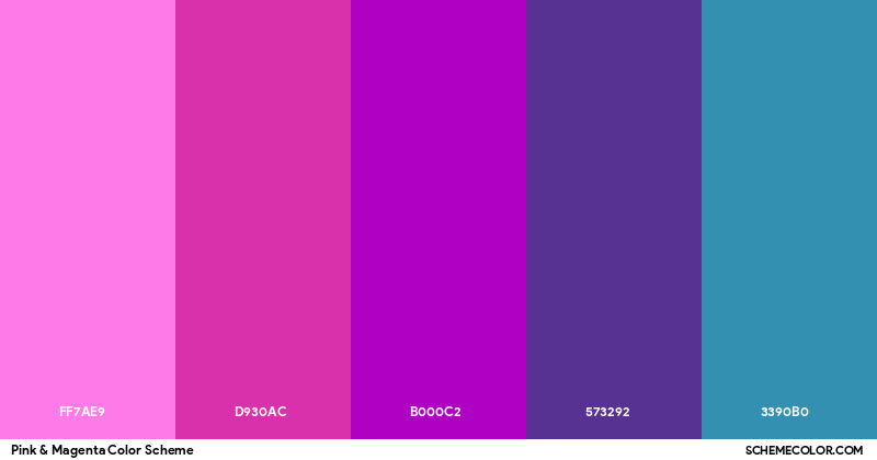 Pink & Magenta Color Scheme - Palettes - SchemeColor.com