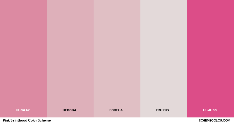 Pink Sainthood Color Scheme - Palettes - SchemeColor.com