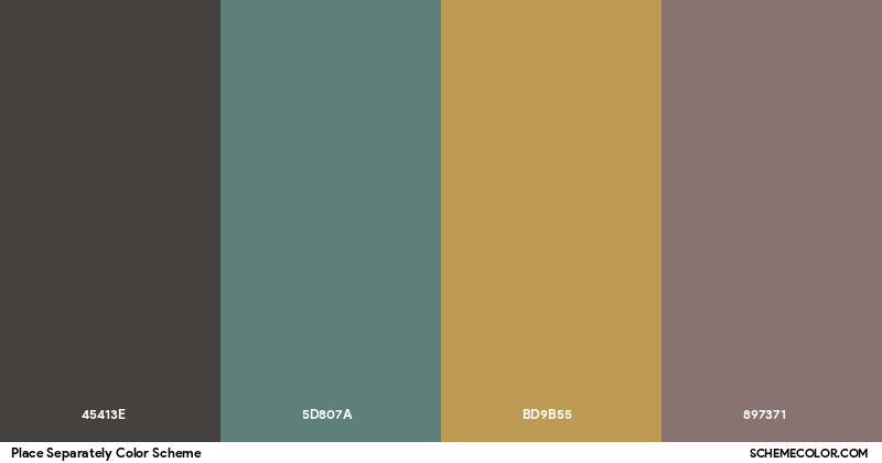Place Separately Color Scheme - Palettes - SchemeColor.com
