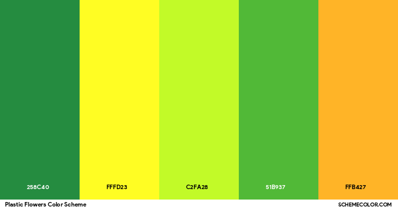 Plastic Flowers Color Scheme - Palettes - SchemeColor.com