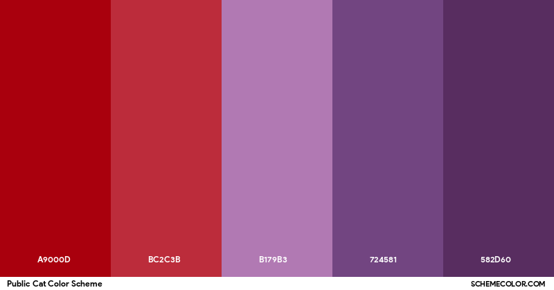 Public Cat Color Scheme - Palettes - SchemeColor.com