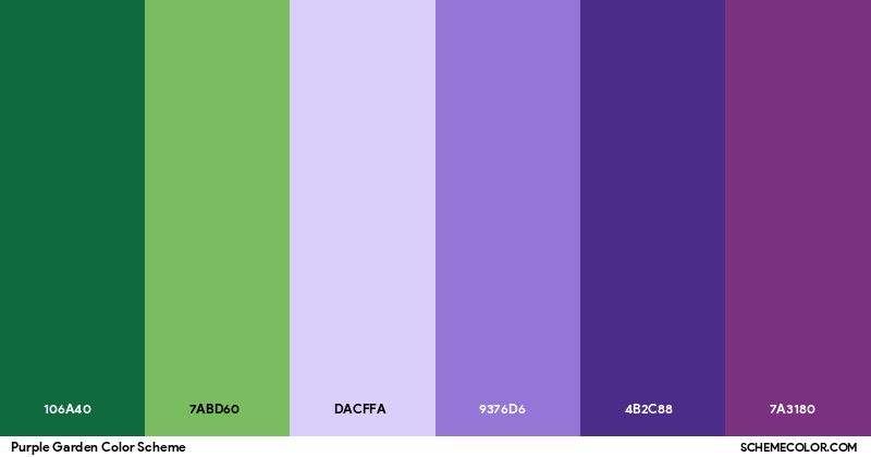 Purple Garden Color Scheme - Palettes - SchemeColor.com