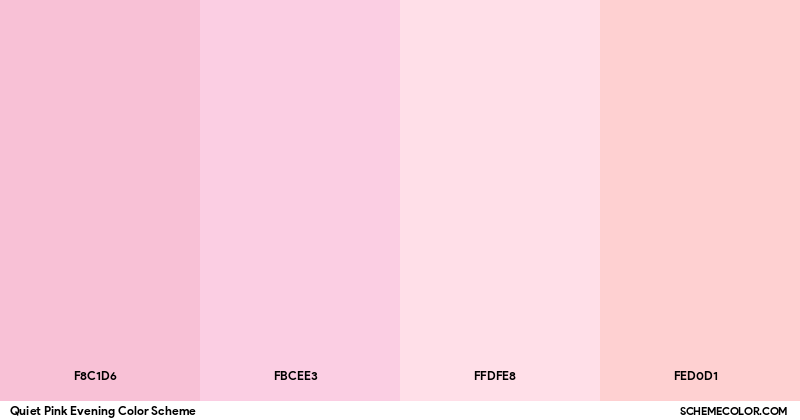Quiet Pink Evening Color Scheme - Palettes - SchemeColor.com
