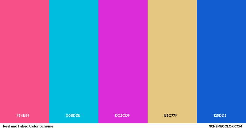 Real and Faked Color Scheme - Palettes - SchemeColor.com