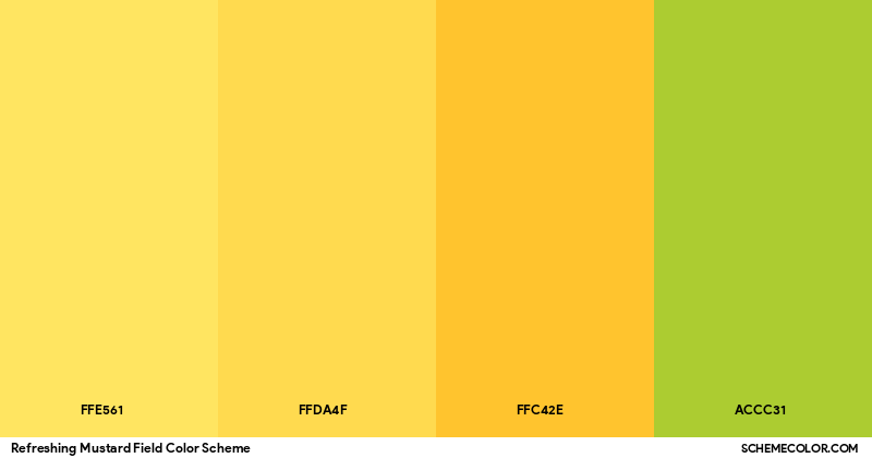 Refreshing Mustard Field Color Scheme - Palettes - SchemeColor.com