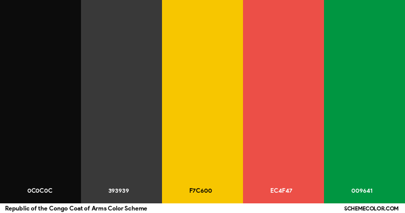 Republic of the Congo Coat of Arms Color Scheme - Palettes ...