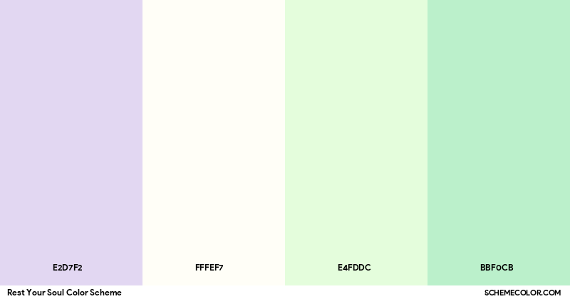 Rest Your Soul Color Scheme - Palettes - SchemeColor.com