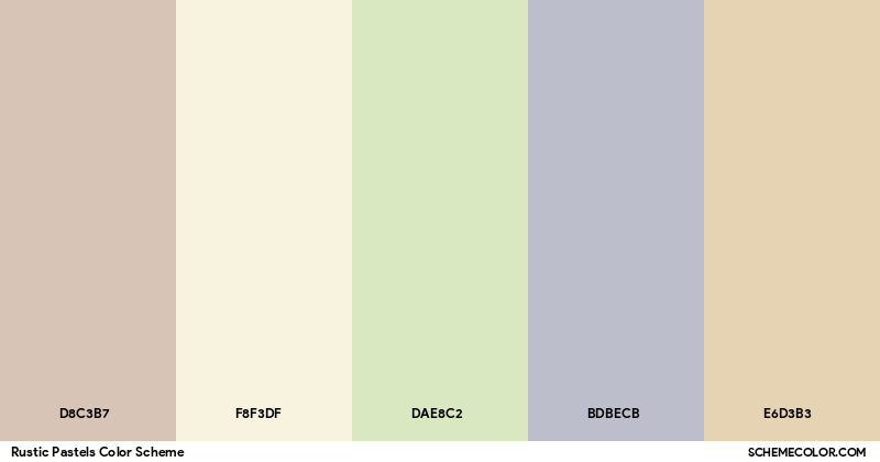 Rustic Pastels Color Scheme - Palettes - SchemeColor.com