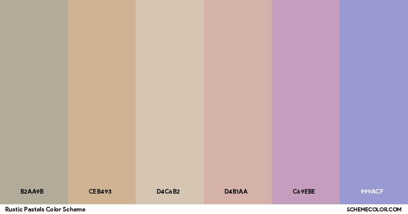 Rustic Pastels Color Scheme - Palettes - SchemeColor.com