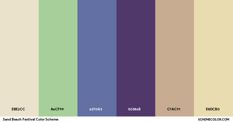 Sand Beach Festival Color Scheme - Palettes - SchemeColor.com