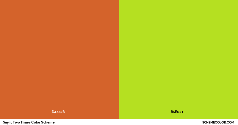 Say it Two Times Color Scheme - Palettes - SchemeColor.com