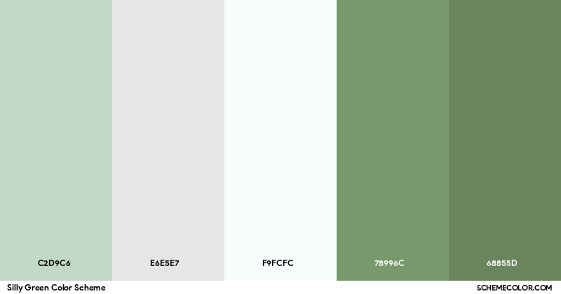 Silly Green Color Scheme - Palettes - SchemeColor.com
