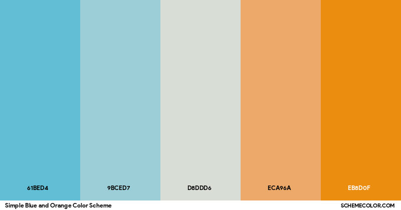 Simple Blue and Orange Color Scheme - Palettes - SchemeColor.com