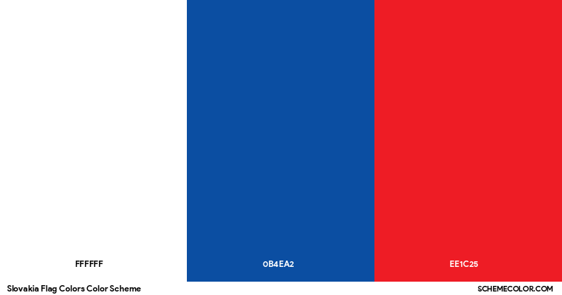 Slovakia Flag Colors - Flags - SchemeColor.com