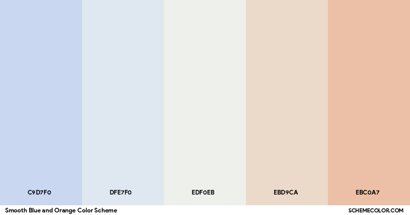 Smooth Blue and Orange Color Scheme - Palettes - SchemeColor.com