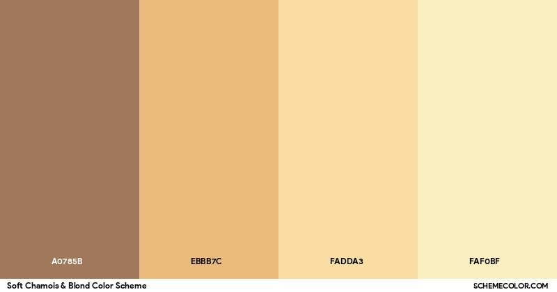 Soft Chamois & Blond Color Scheme - Palettes - SchemeColor.com