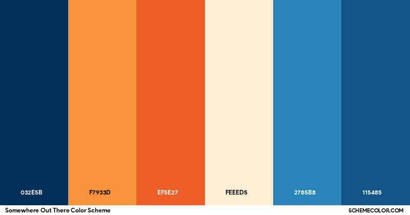 Somewhere Out There Color Scheme - Palettes - SchemeColor.com