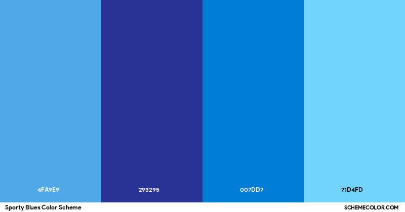 Sporty Blues Color Scheme - Palettes - SchemeColor.com
