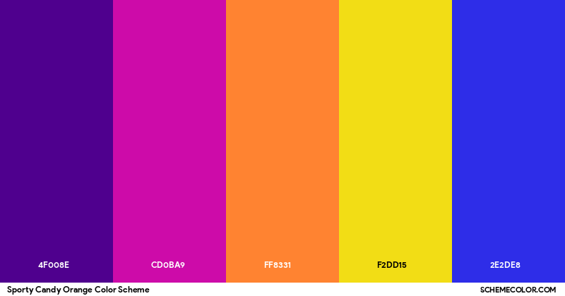Sporty Candy Orange Color Scheme - Palettes - SchemeColor.com